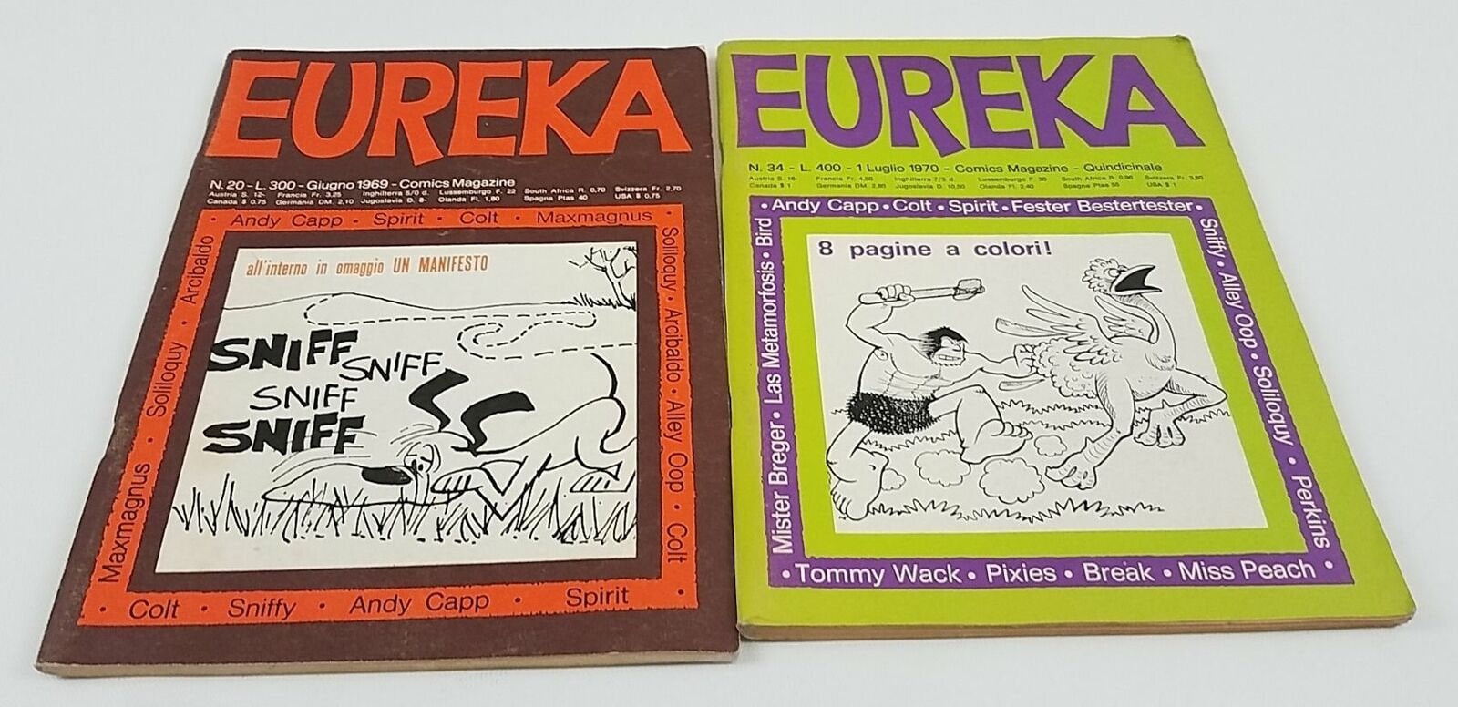 Vintage Italian Comic Magaizine LOT 8 x 'EUREKA' | Etsy