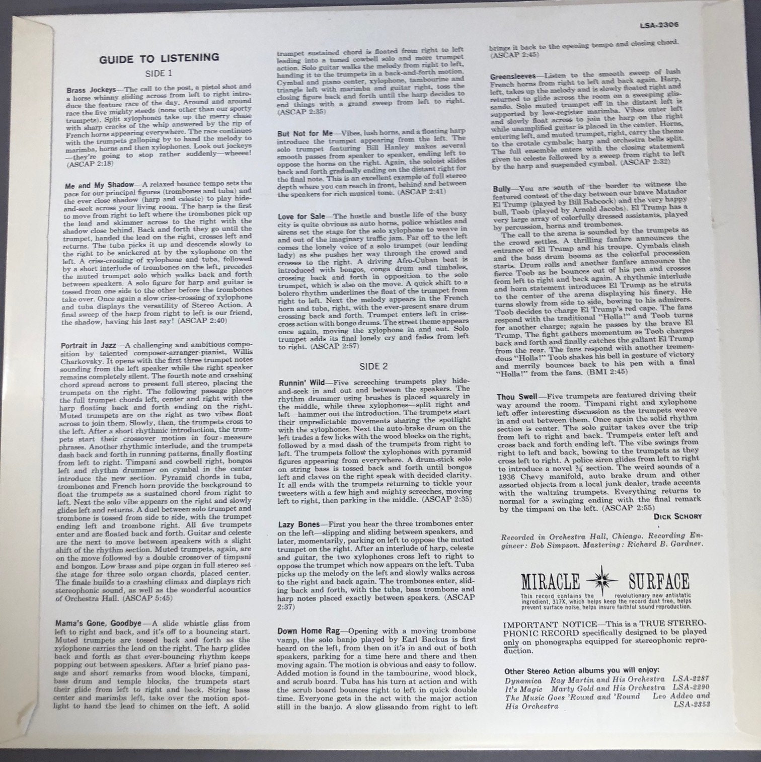 Vintage Vinyl Stereo Action: the Sound Your Eyes Can Follow Runnin ...