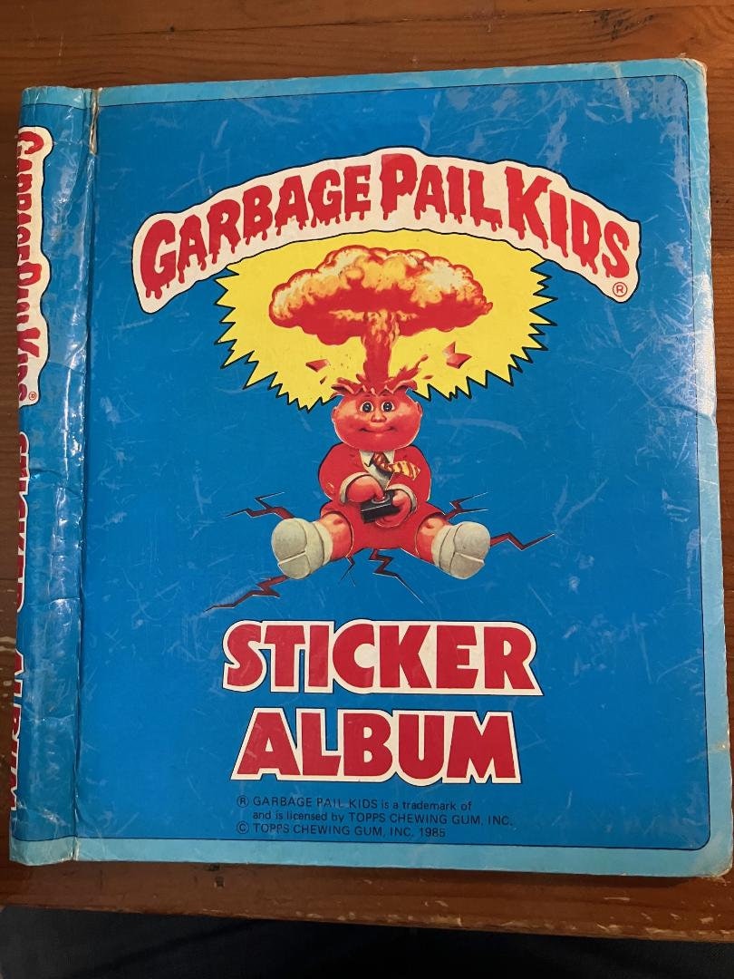 VINTAGE Garbage Pail Kids 1985 Sticker Album Retro 1st Series Adam Bomb ...