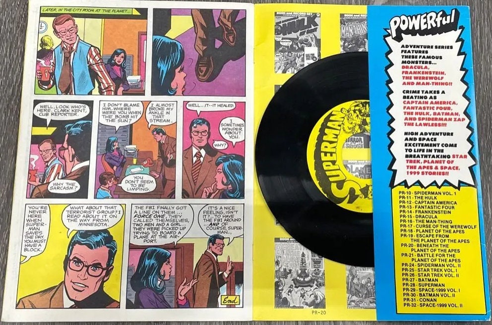 Vintage Comics RECORD Superman 'city Under Seige' Book and Record Set ...