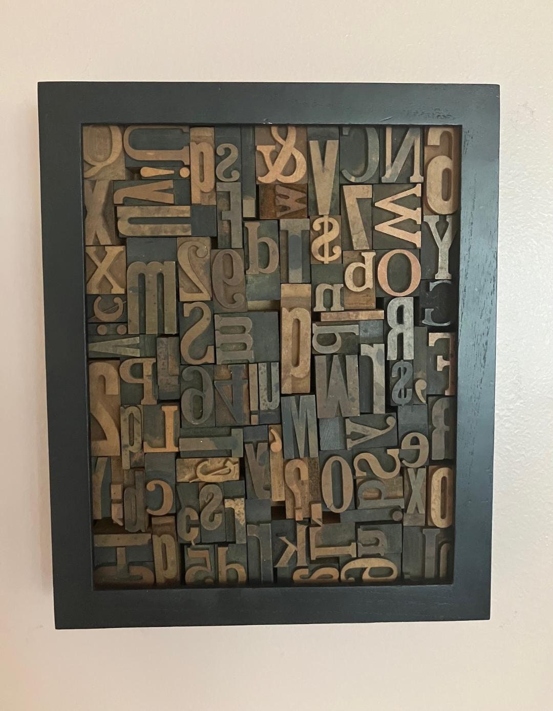 Vintage Letter-set Press Block Collage Very Cool Presentation 9.5 X 11. ...