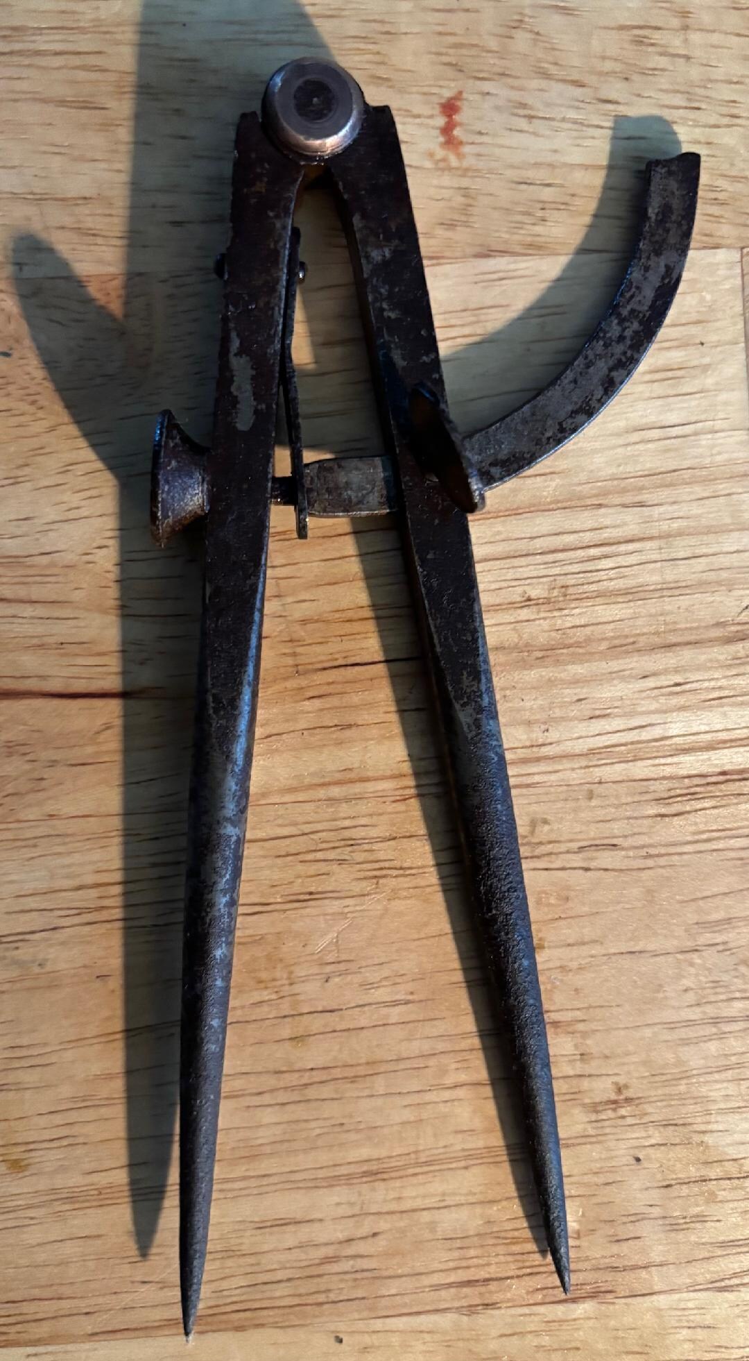 Antique Compass - Divider - Caliper With Wing Nut Adjuster - 6" Legs ...