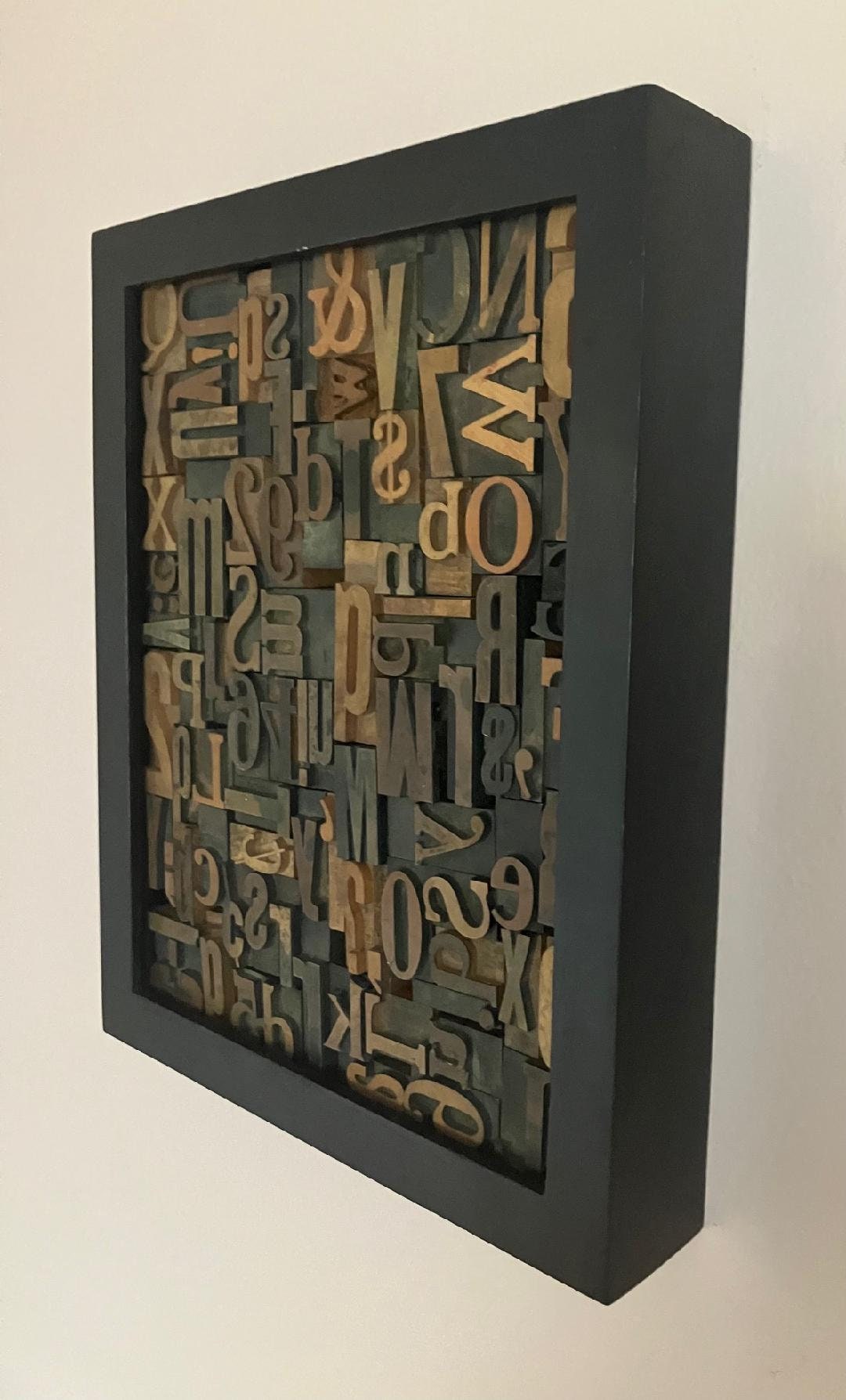 Vintage Letter-set Press Block Collage Very Cool Presentation 9.5 X 11. ...