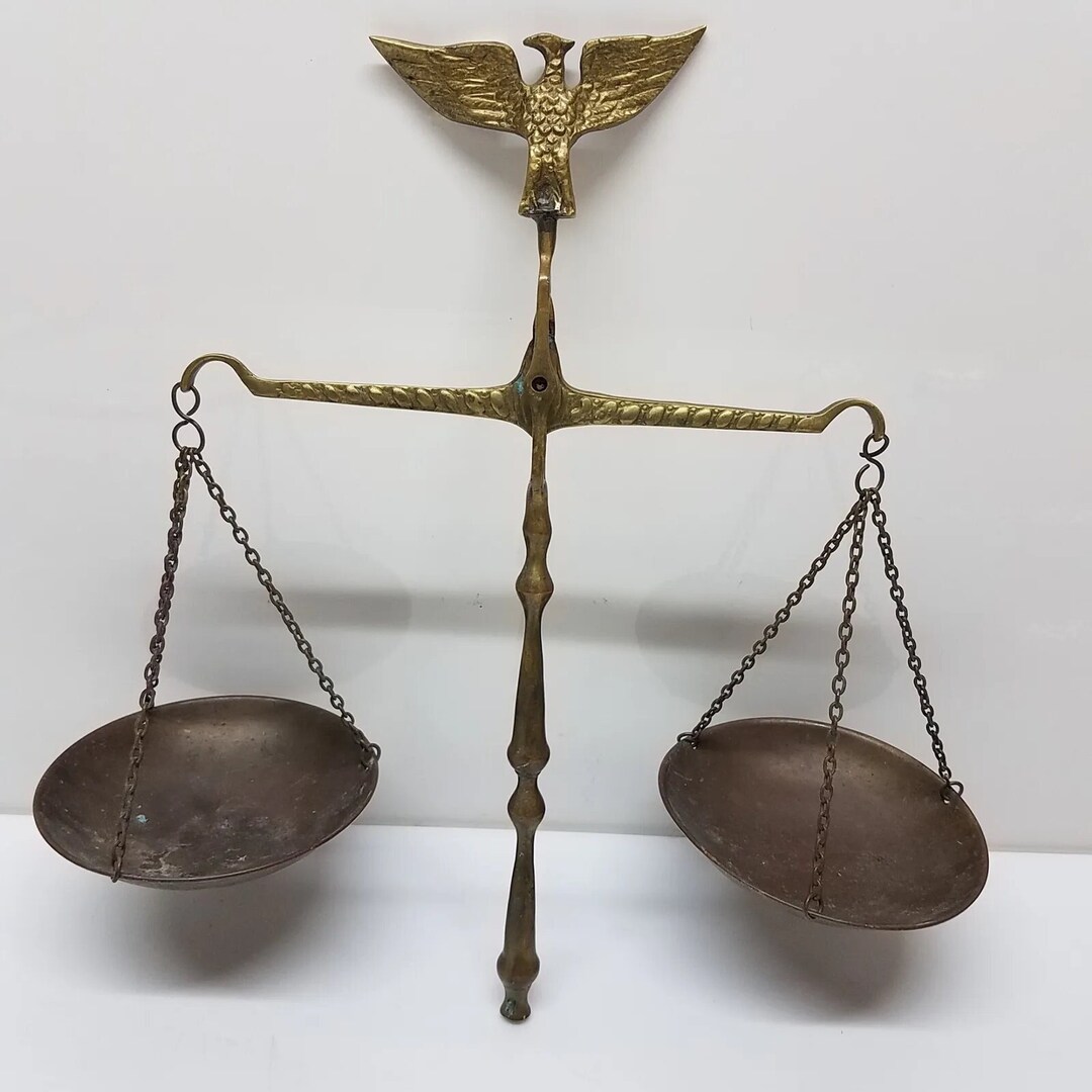 Vintage Scales - Antique Eagle Brass Balance Scale - Etsy