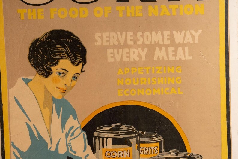 Antique WW1 Poster - 'corn - the Food of a Nation' - 20.25" X 27.5" - C ...