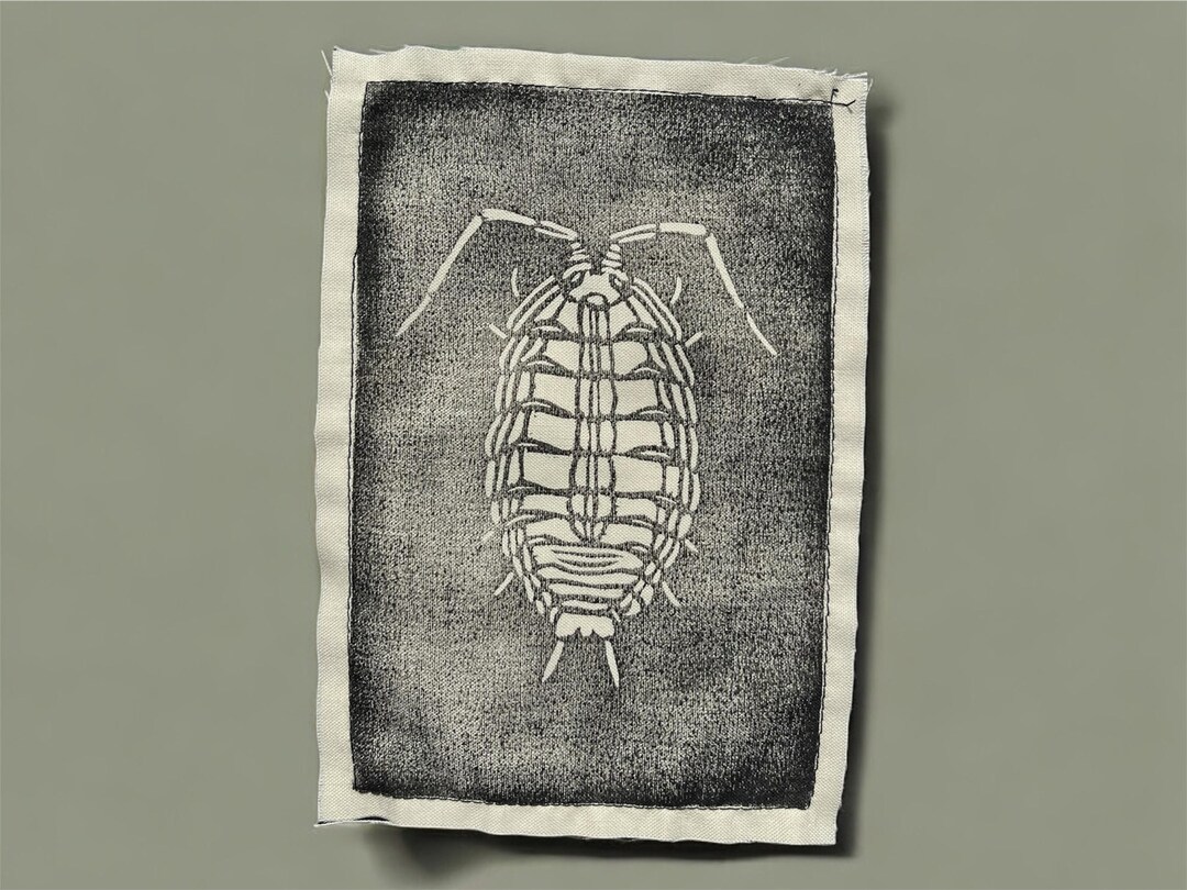 Handmade Isopod Patch- Iron on Patch - Isopod Art - Isopod Patch ...