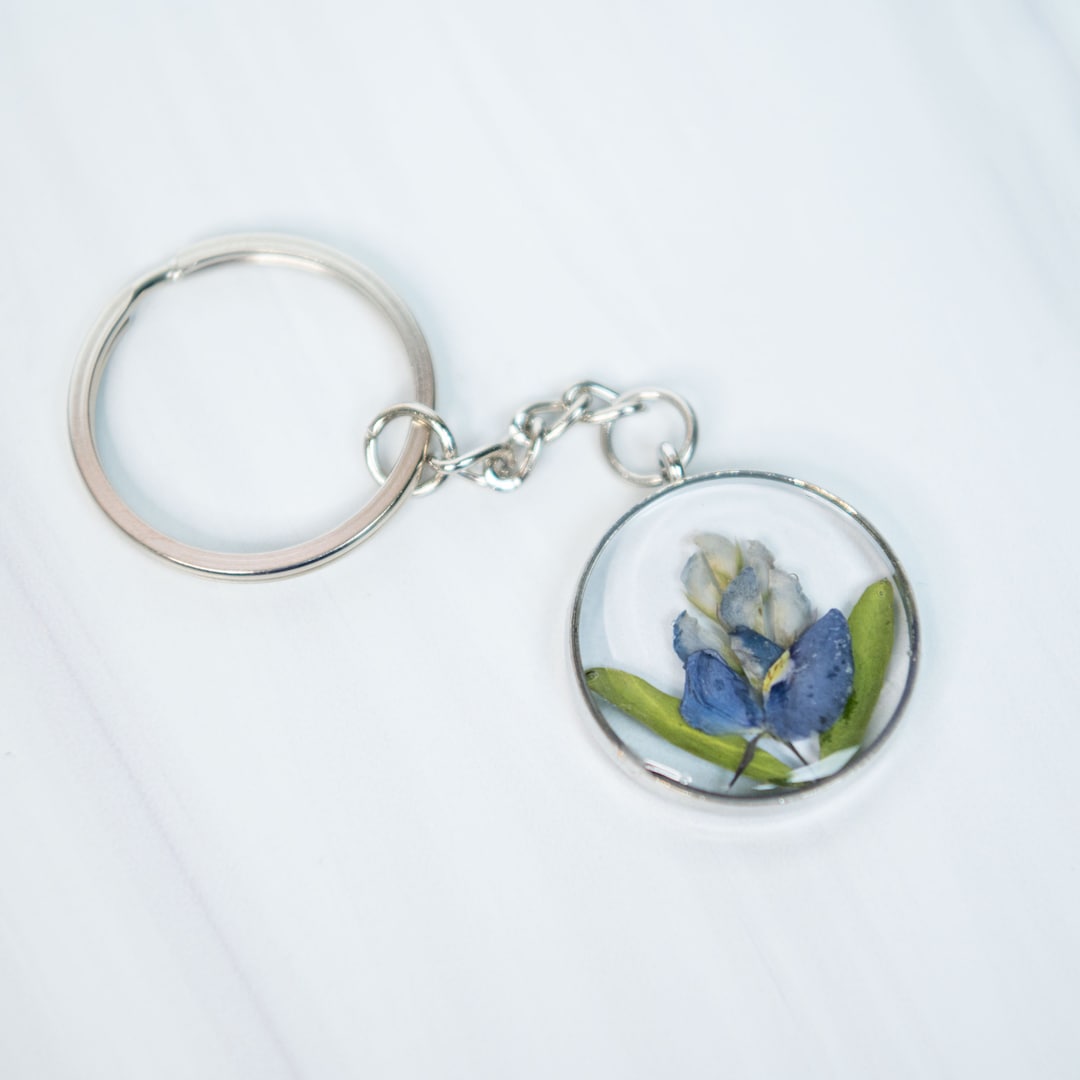 Bluebonnet Resin Keychain: Resin Art, Real Dried Flowers - Etsy