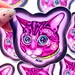 Lil Peep Cat Sticker, Pink Cat Sticker, Lil Peep Inspired Sticker ...