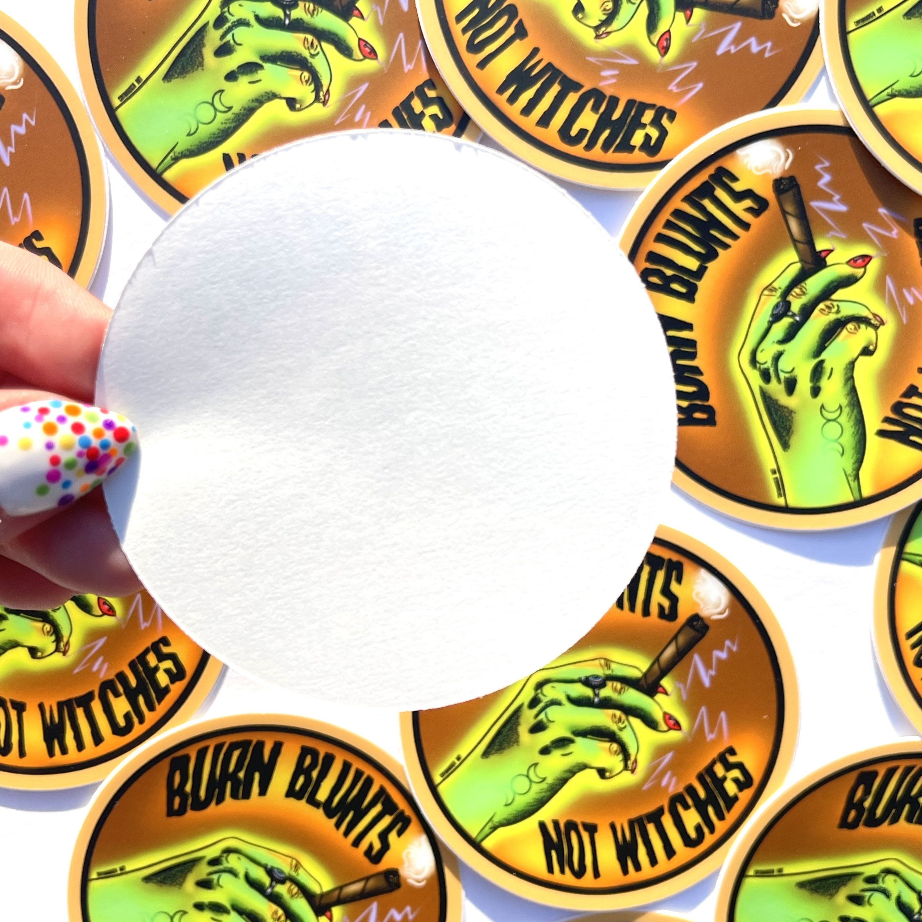 Burn Blunts Not Witches Sticker Blunt Sticker Weed Witch - Etsy