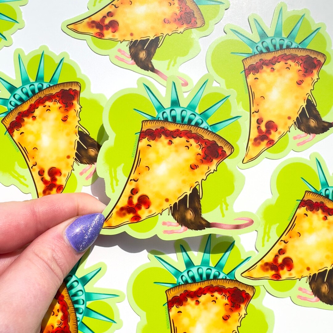 NY Pizza Sticker, New York Pizza Sticker, Pizza Sticker, Waterbottle ...
