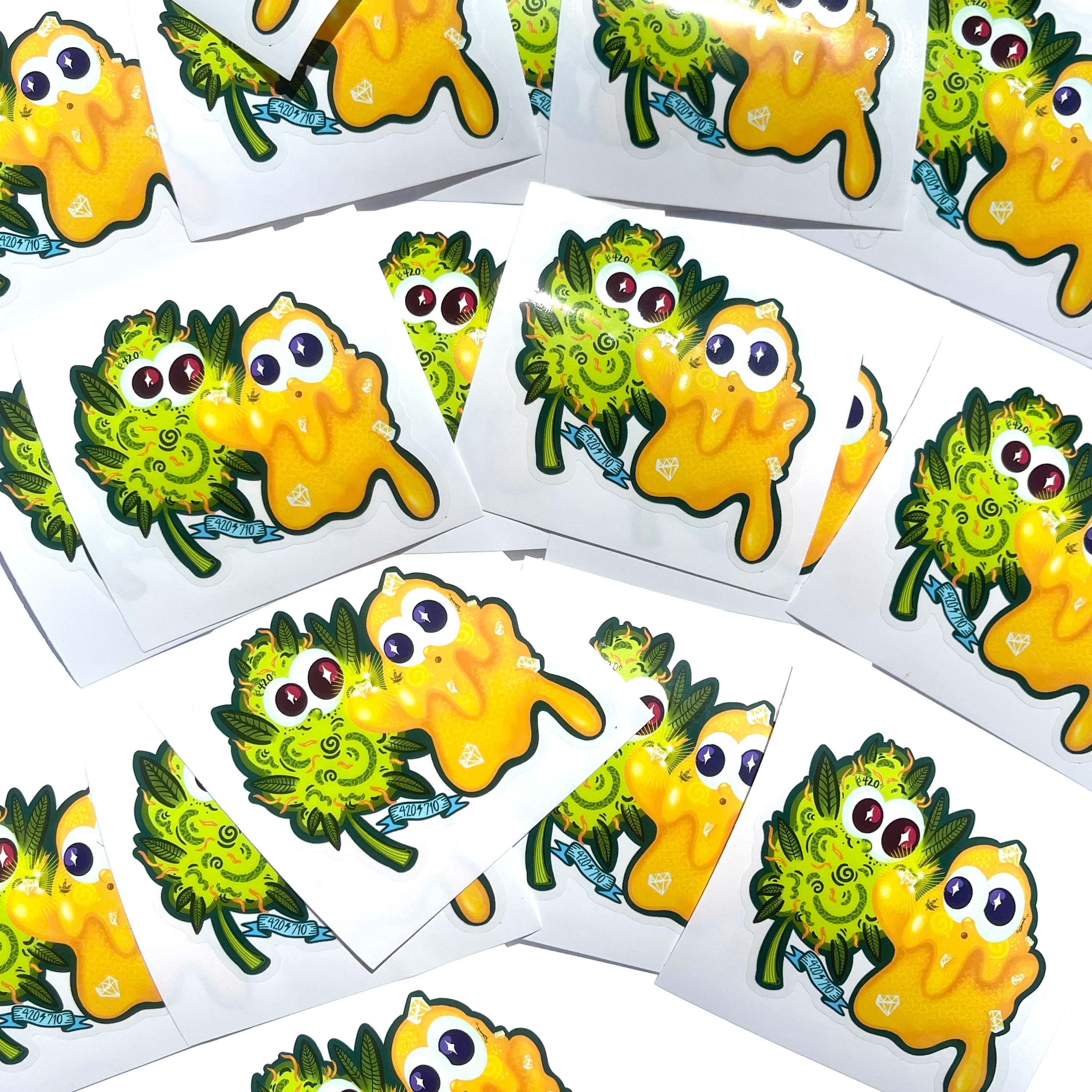 Weed and Dab Sticker Cannabis Sticker Clear Sticker | Etsy