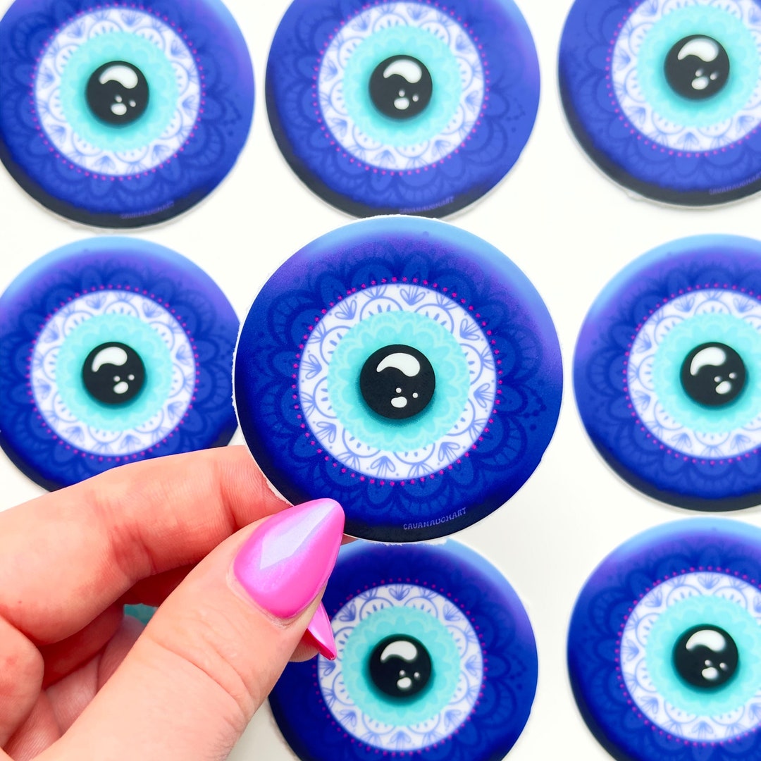 Evil Eye Sticker, 2 Inch Evil Eye Sticker, Mandala Evil Eye Sticker ...