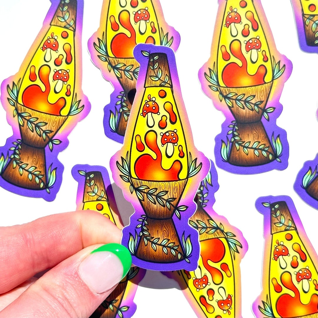 Lava Lamp Mushroom Sticker, Lava Lamp Sticker, Mushroom Sticker ...