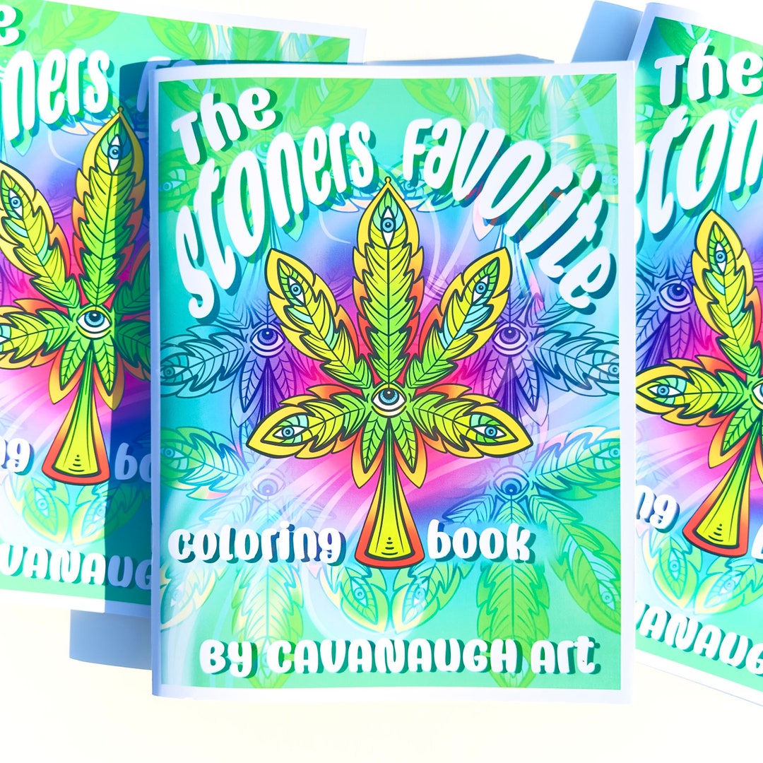 Stoners Favorite Coloring Book, 420 Adult Coloring Book, Single Sided ...