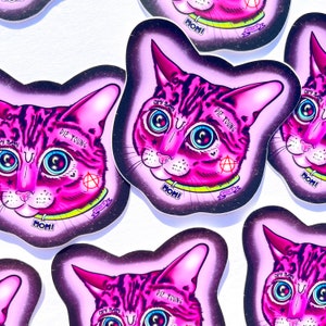 Lil Peep Cat Sticker, Pink Cat Sticker, Lil Peep Inspired Sticker ...