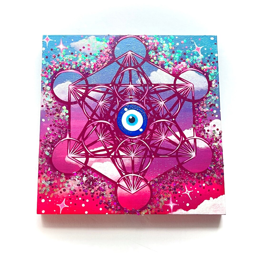 Evil Eye Painting, Sacred Geometry Painting, Metatron Painting ...