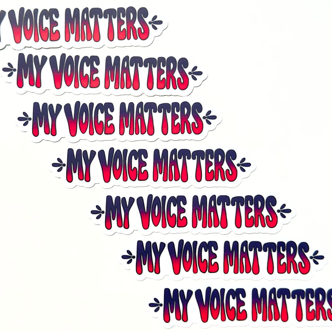 My Voice Matters Clear Sticker,positive Affirmations Sticker ...