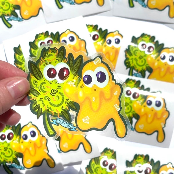 Cartoon Weed Sticker - Etsy