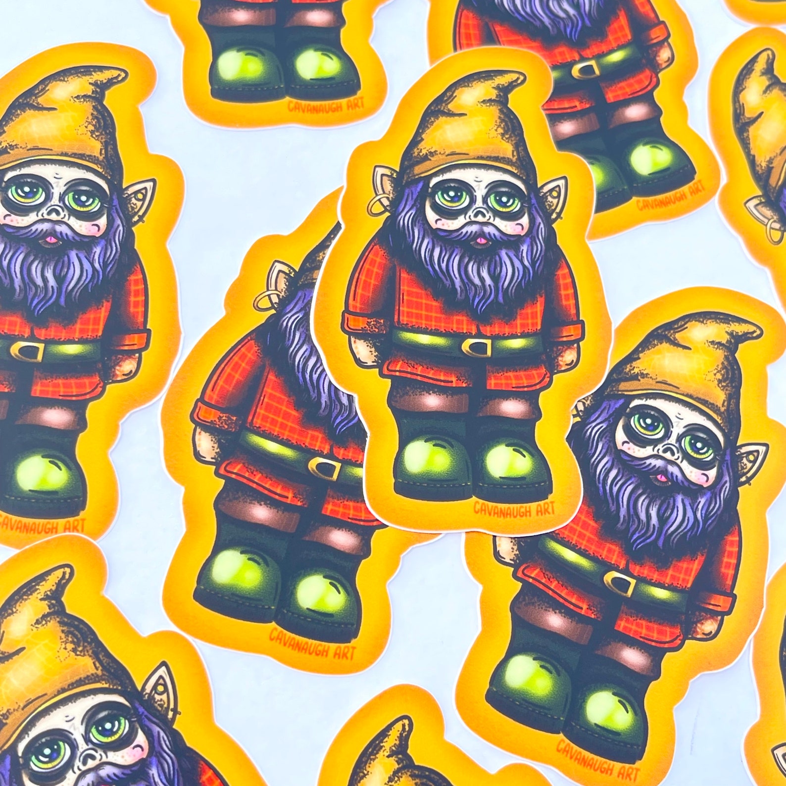 Gnome Sticker Skeleton Gnome Sticker Halloween Gnome - Etsy