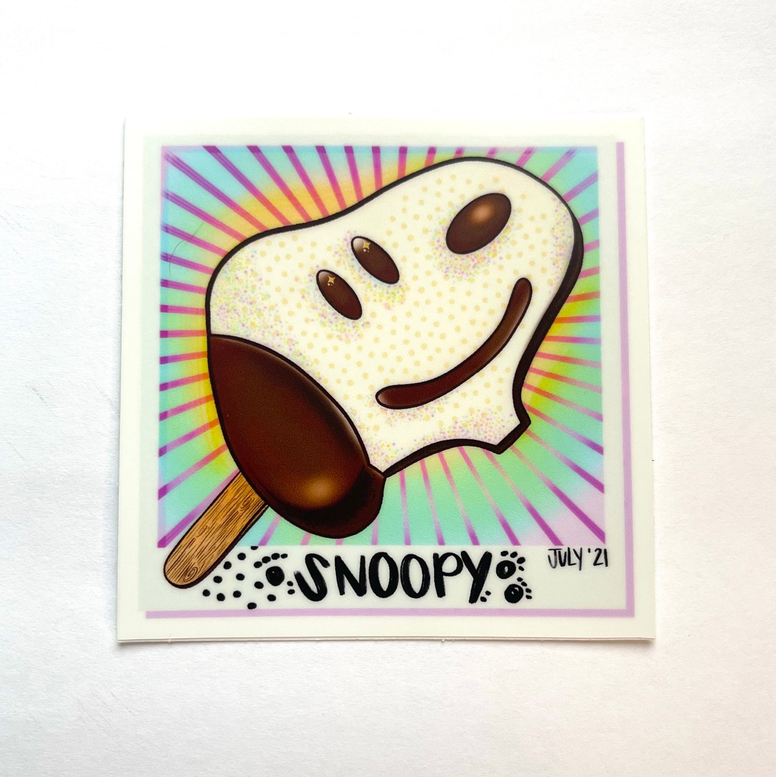 Snoopy Sticker Snoopy Popsicle Sticker Vinyl Sticker | Etsy