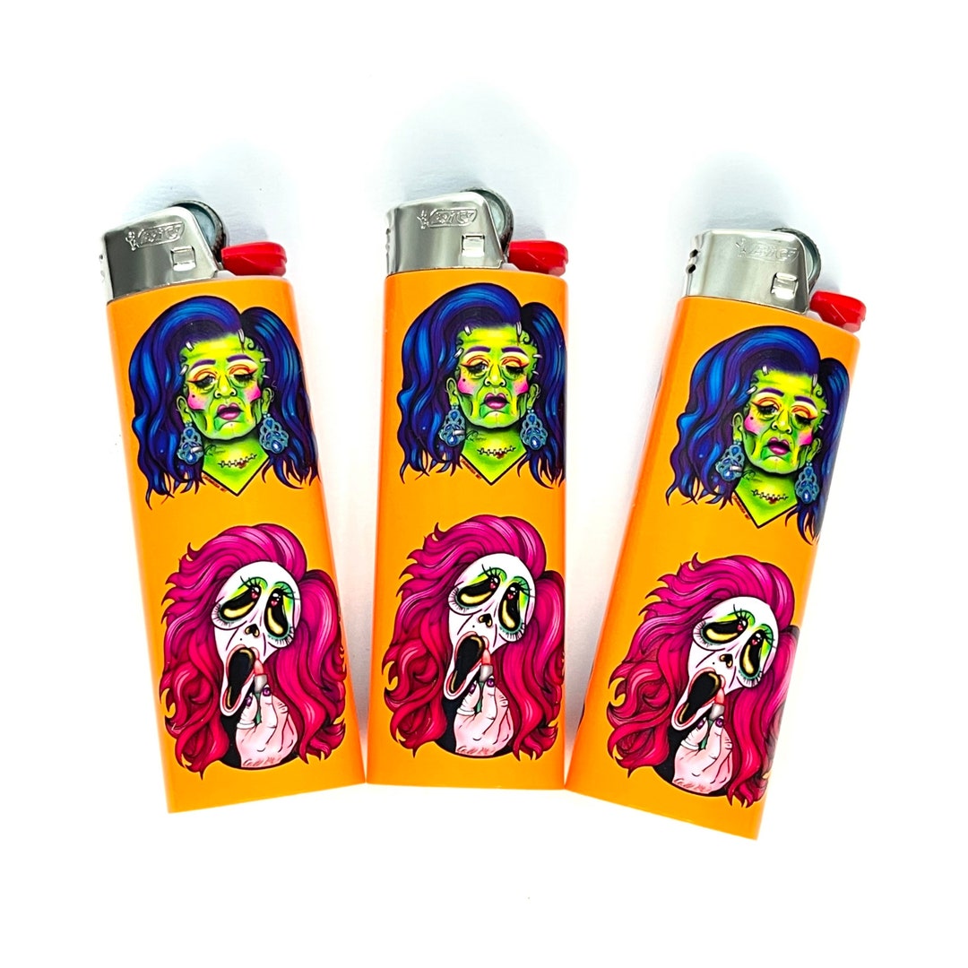 Monster Drag Lighter, Drag Frankenstein Lighter, Drag Ghost Face ...