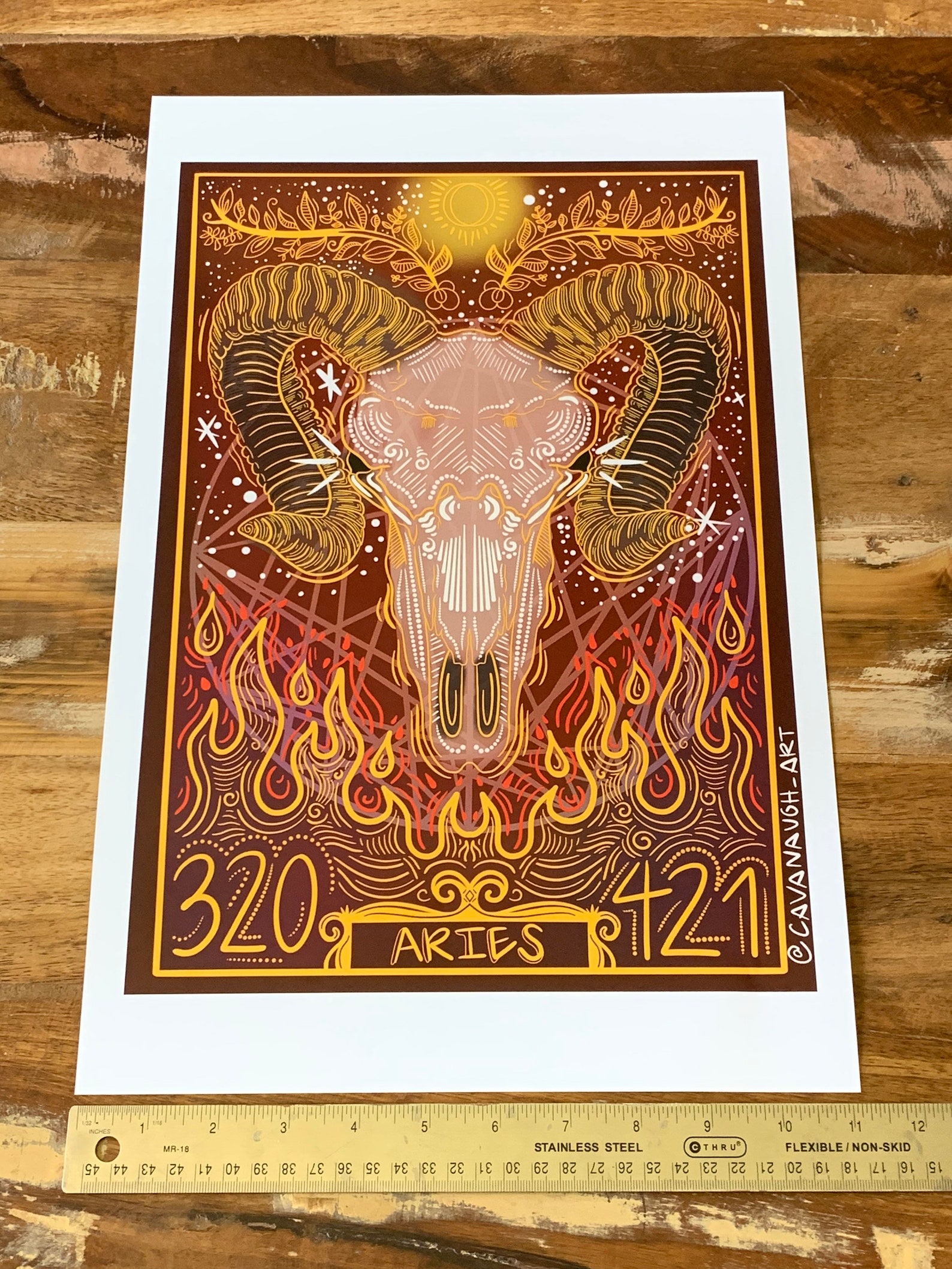 Aries Astrological Poster Print Aries Artwork Aries Gift | Etsy