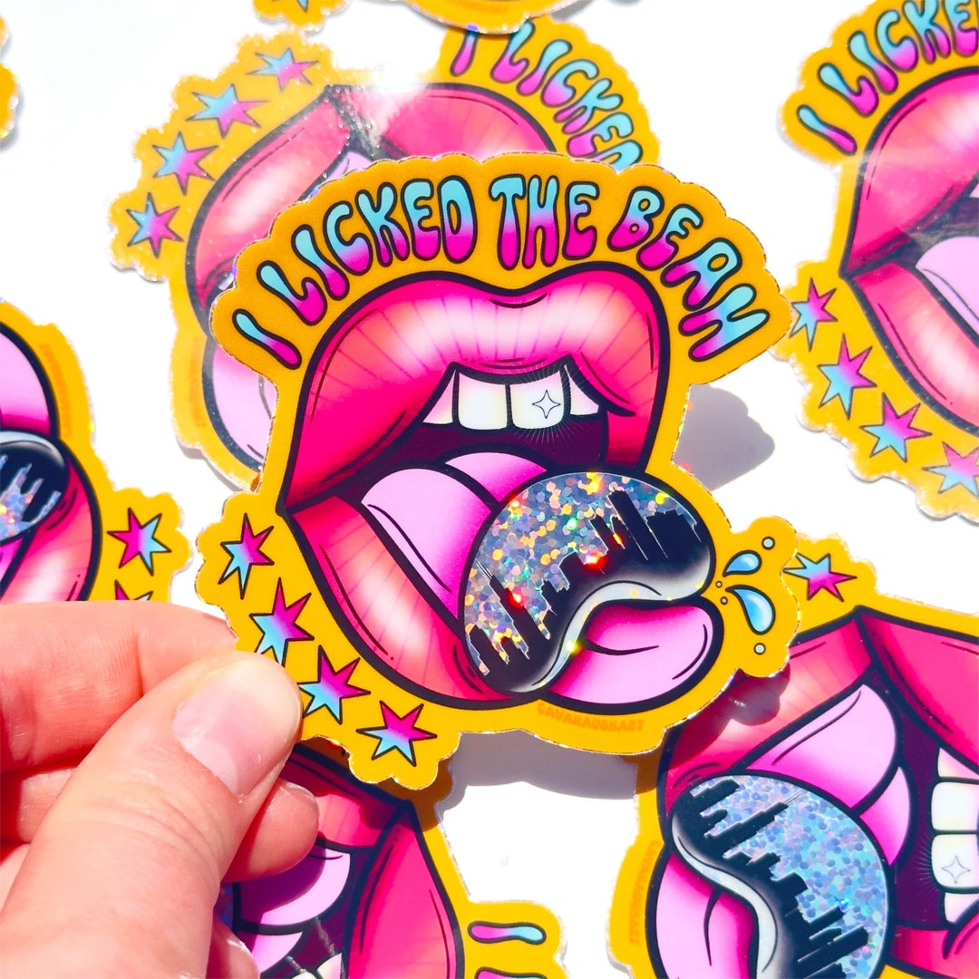 Lick the Bean Sticker, Chicago Bean Sticker, Bean Sticker, Cloud Gate ...