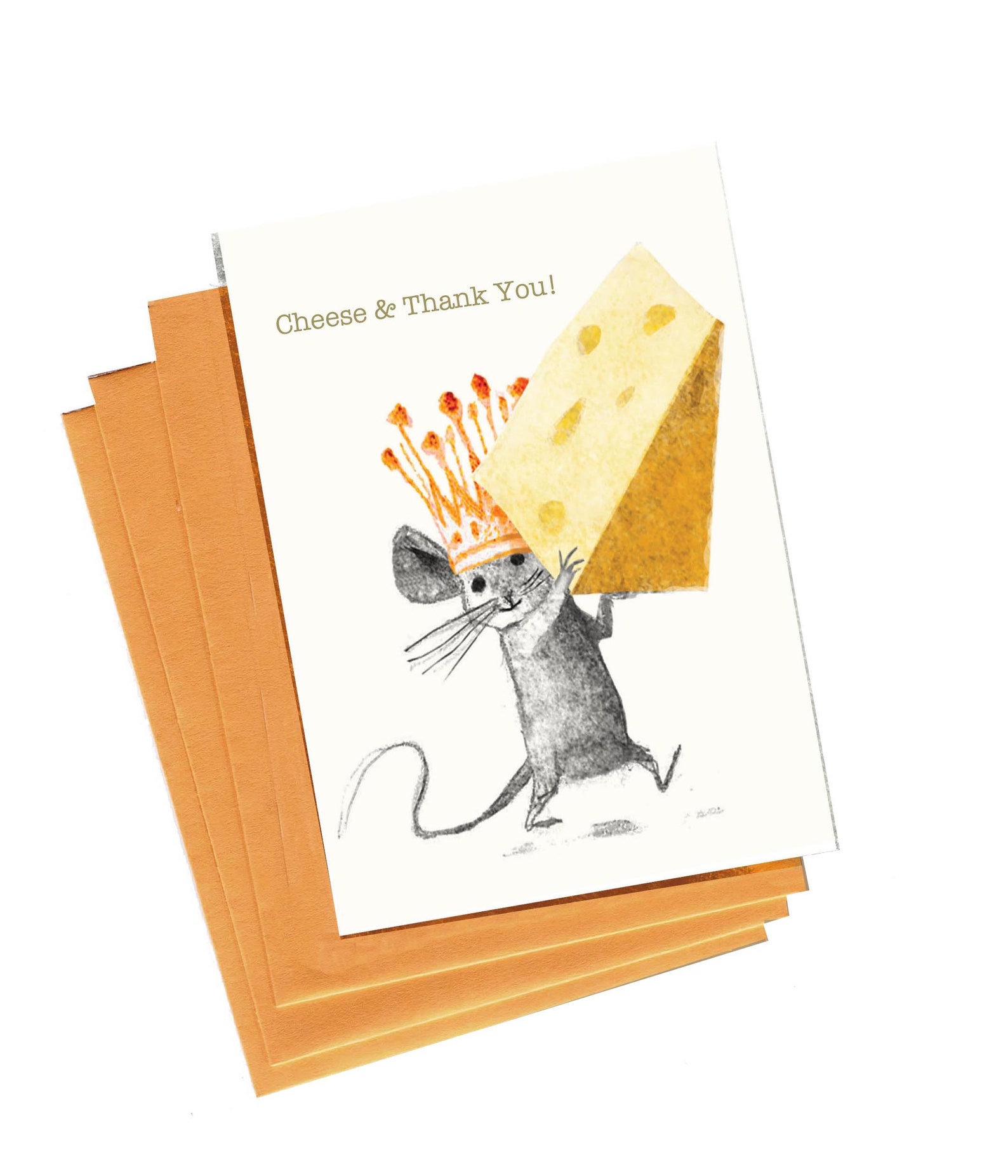 Cheese & Thank You Boxed Notes | Single Design Set - 8 Cards - Etsy