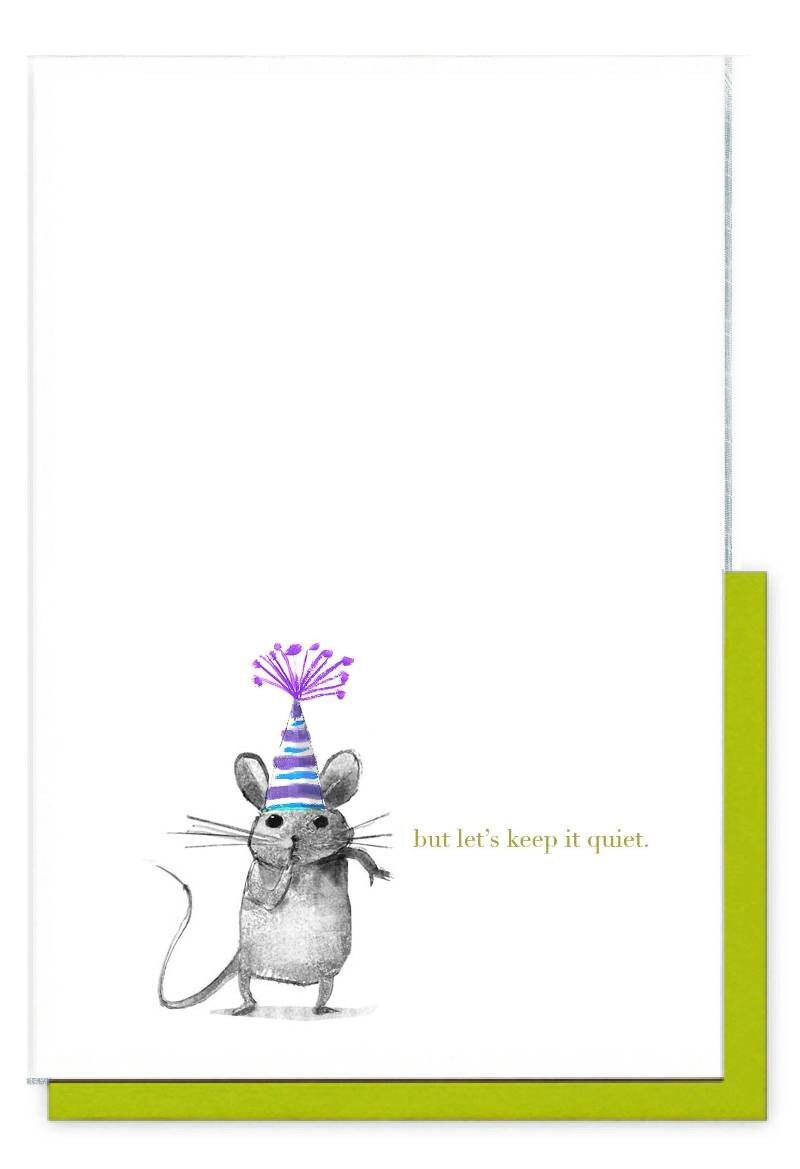 Keep It Quiet Birthday Card - Etsy Israel