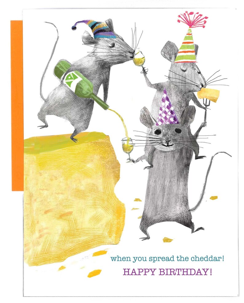 Spread The Cheddar Birthday Card | Etsy