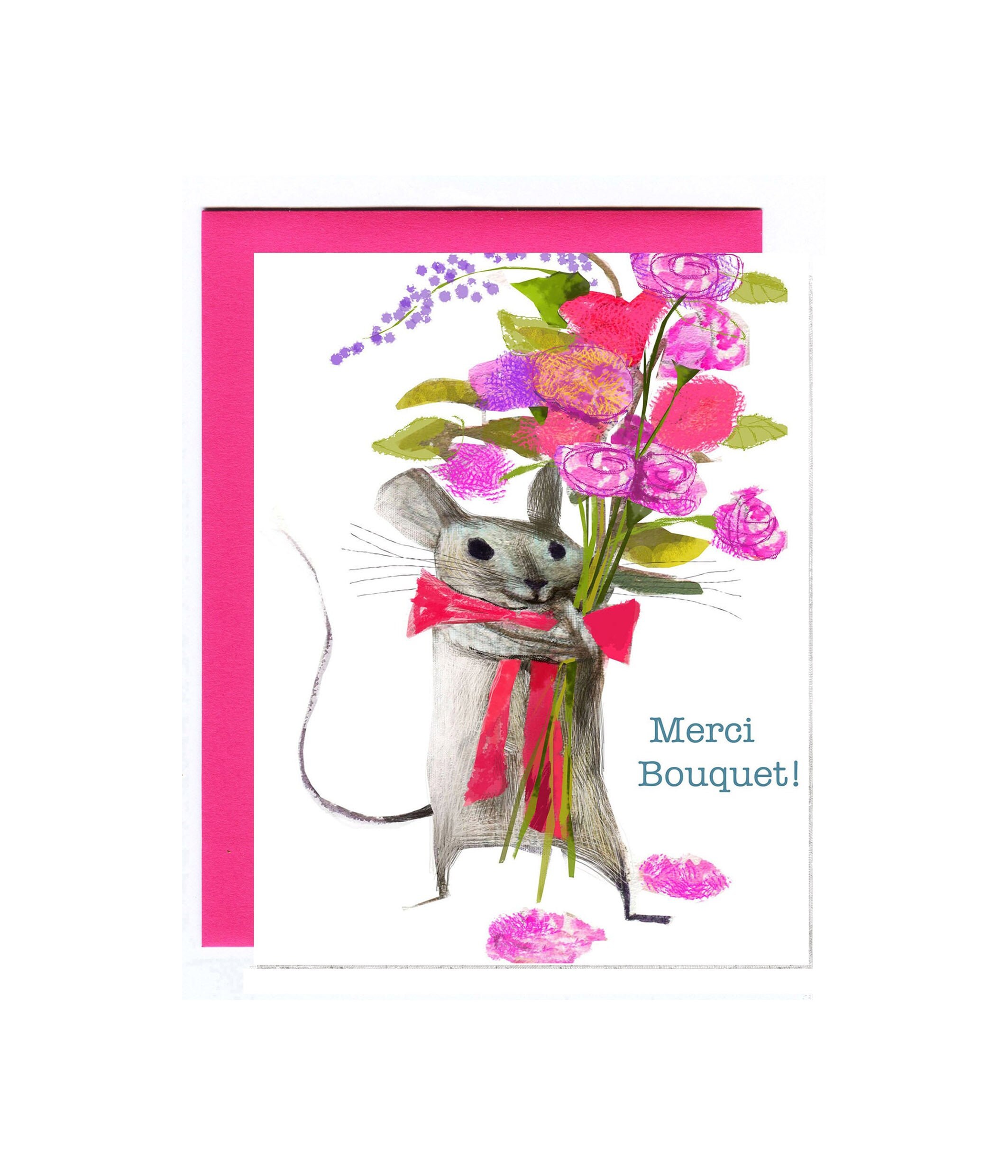 Merci Bouquet Thank You Card - Etsy