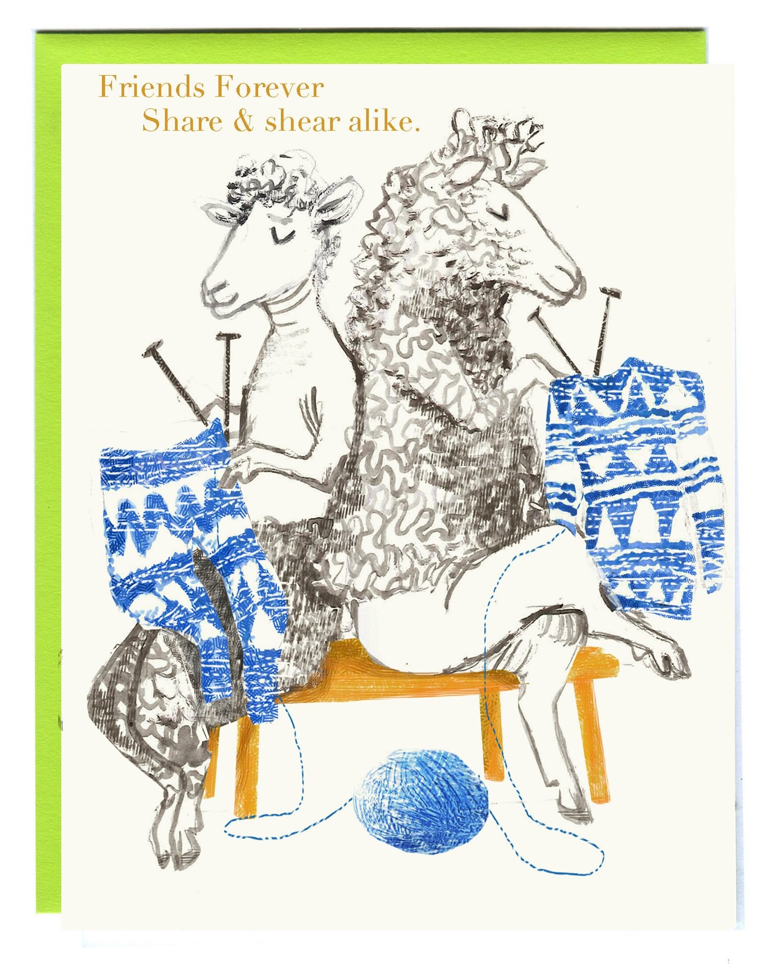 Friends Forever Share & Shear Alike Frienship Card - Etsy