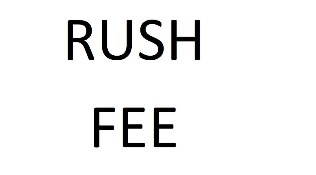 RUSH FEE LISTING - Etsy