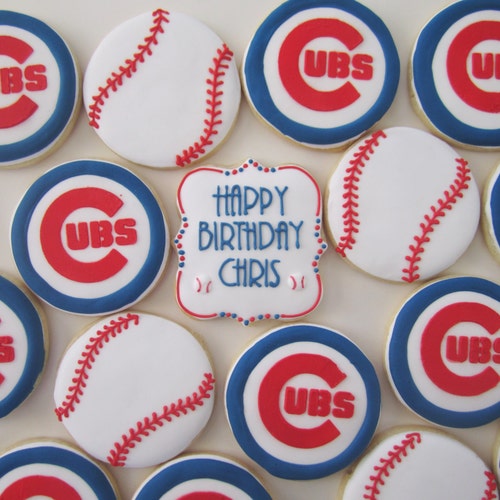 Chicago Cubs Cookies/baseball Cookies | Etsy