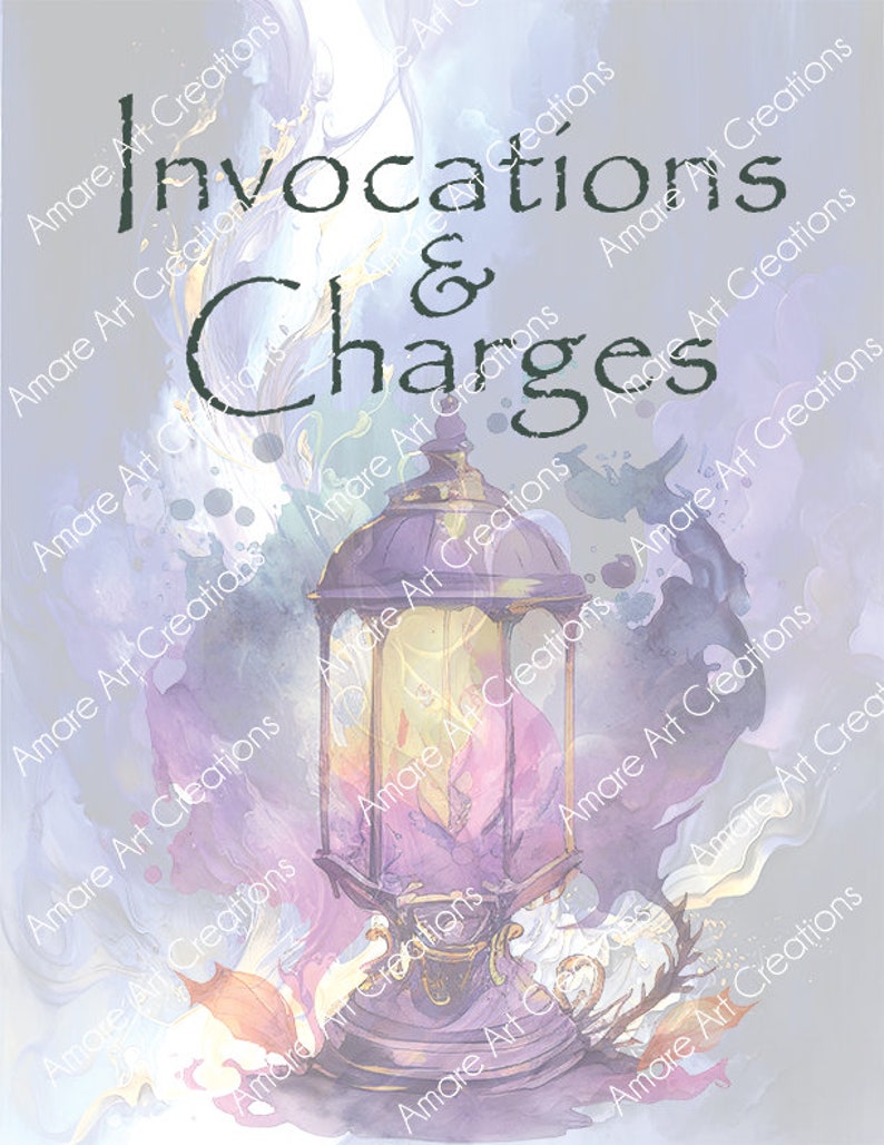 Book of Shadows _ INVOCATIONS & CHARGES Page, BOS, Grimoire, Divider - Etsy