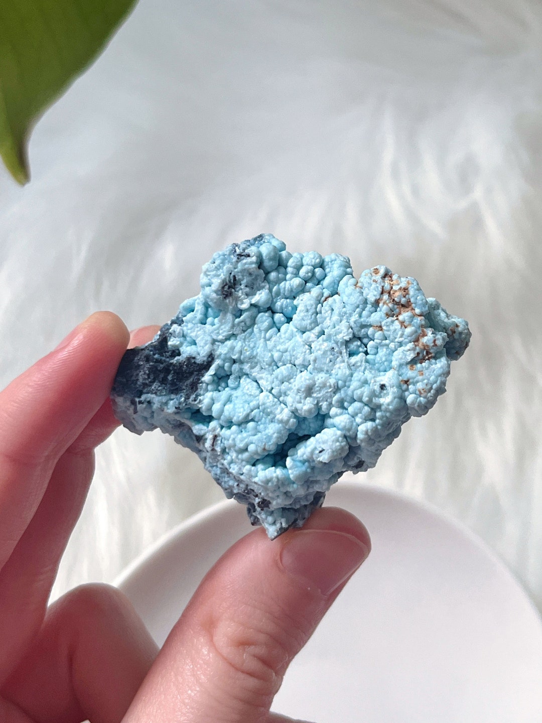 Blue Gibbsite Crystal • Raw Gibbsite Specimen • Botryoidal Gibbsite ...
