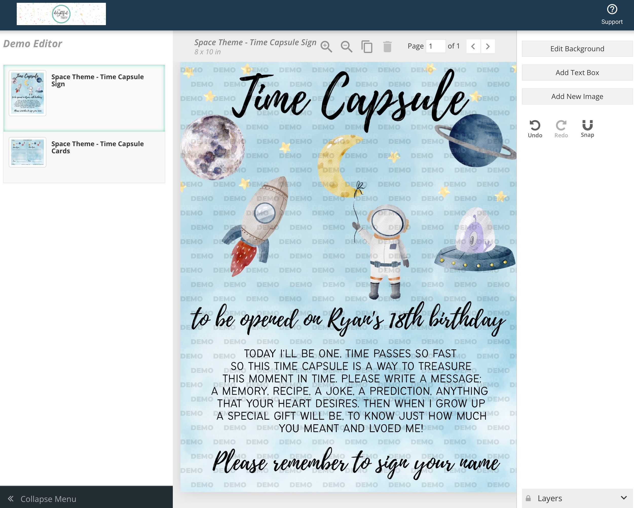 Outer Space Time Capsule First Trip Around the Sun Decor Themed 1st ...