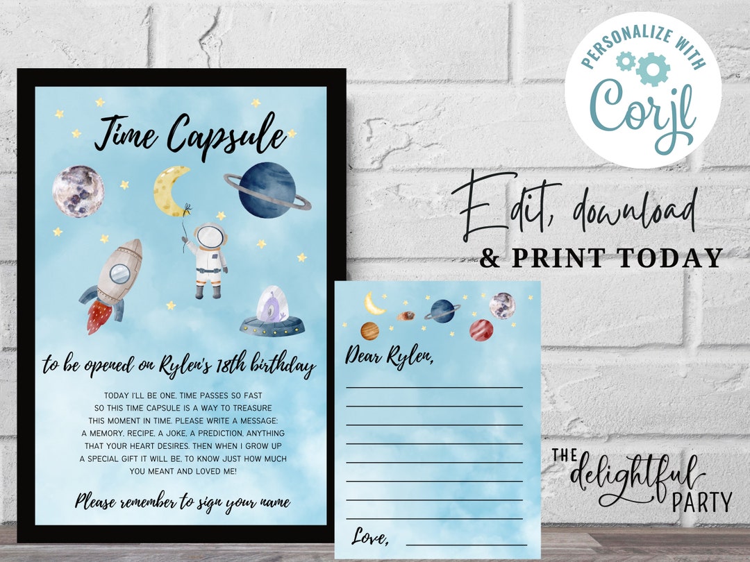 Outer Space Time Capsule First Trip Around the Sun Decor Themed 1st ...