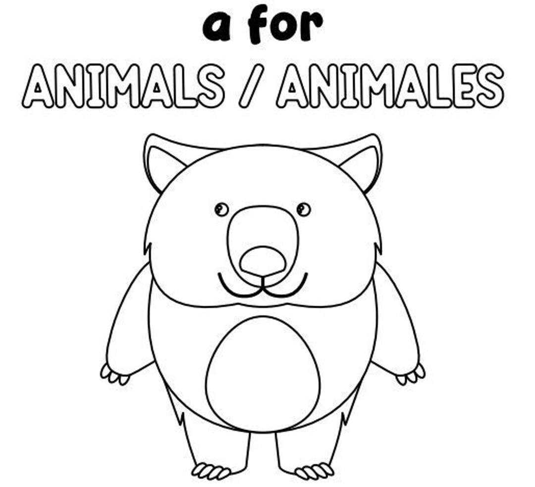 Alphabet Printable Coloring Book - Etsy