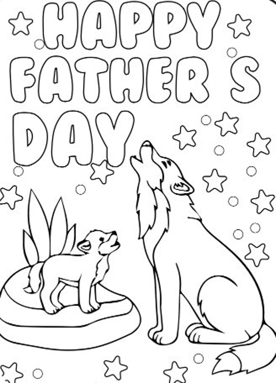Father's Day Printable Coloring Pages - Etsy