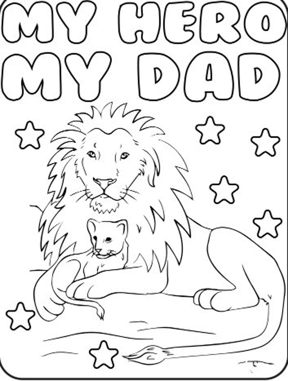 Father's Day Printable Coloring Pages - Etsy