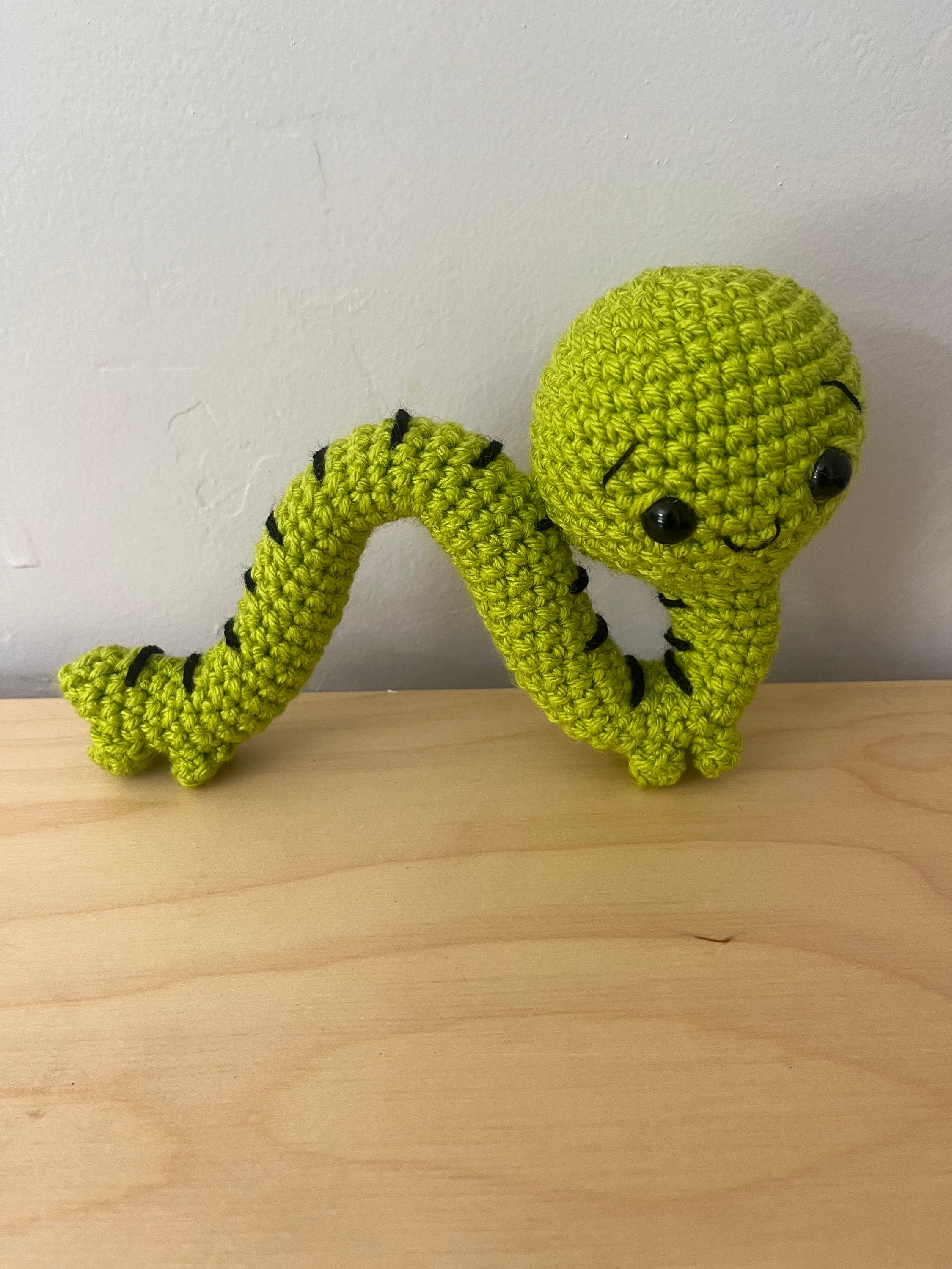 Inchworm, Stuffed Inchworm, Worm. Stiffed Worm Girls, Boys, Bug, Gift, Summer, Spring, Birthday ...