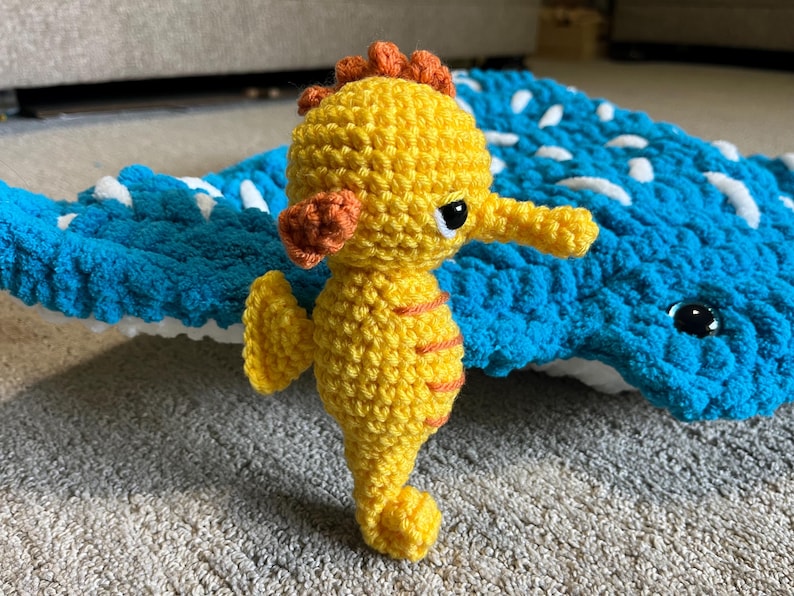 Stingray With Fish Plush, Stuffed Animal Stingray and Fish, Clown Fish ...