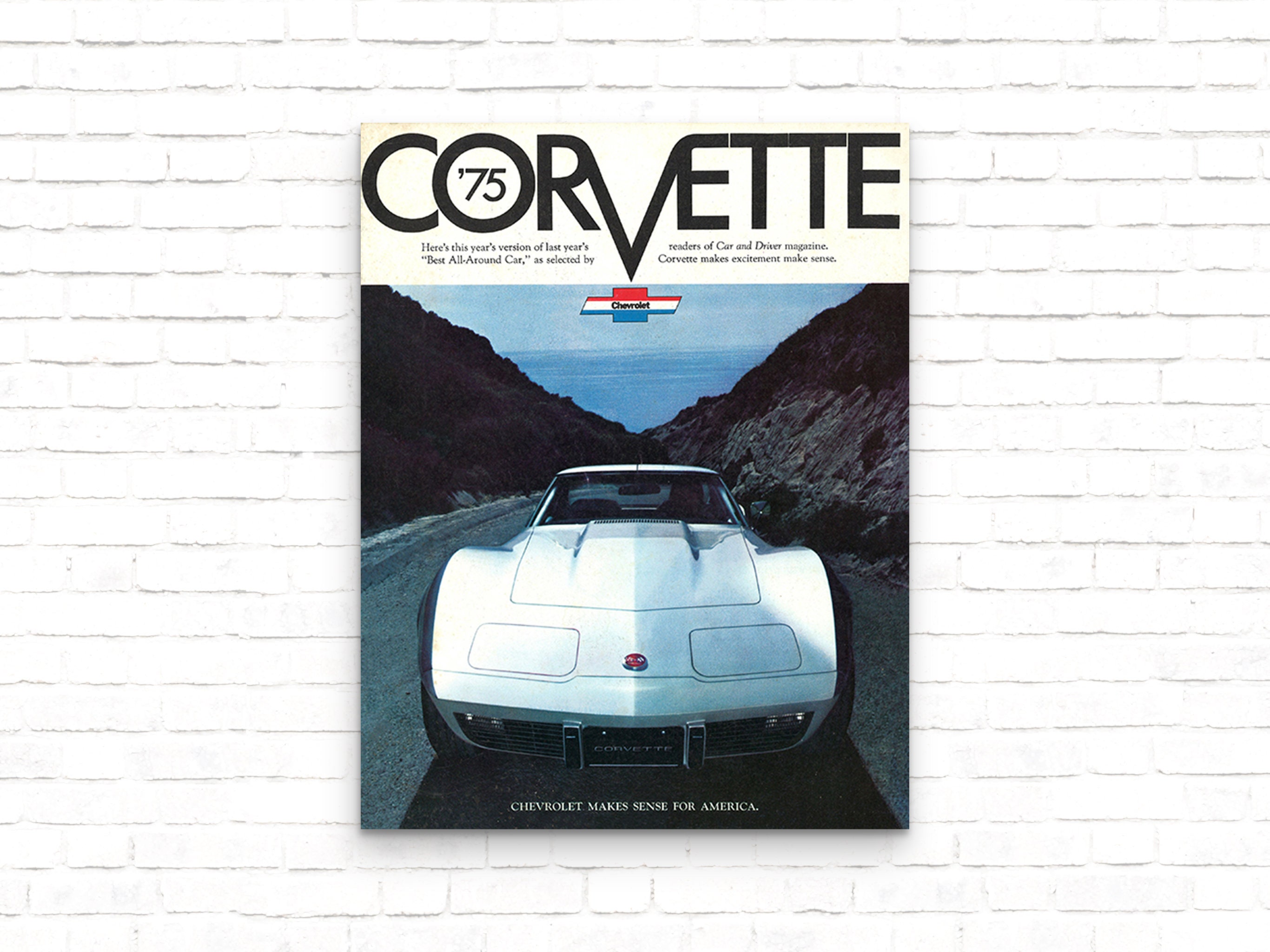1975 Chevrolet Corvette Car Advertising Vintage Poster Art | Etsy