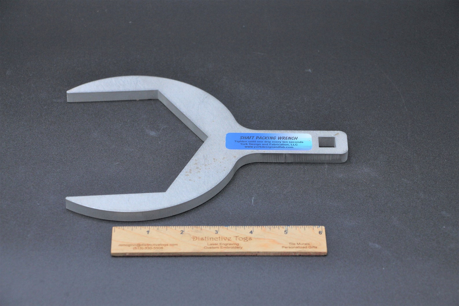 5" HT Shaft Packing Wrench With 1/2" Drive, Made From a 3/8" Thick 304 ...