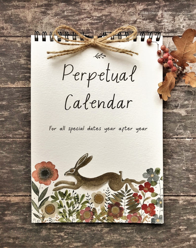 Handmade Perpetual Calendar: Illustrated Birthday & Anniversary ...