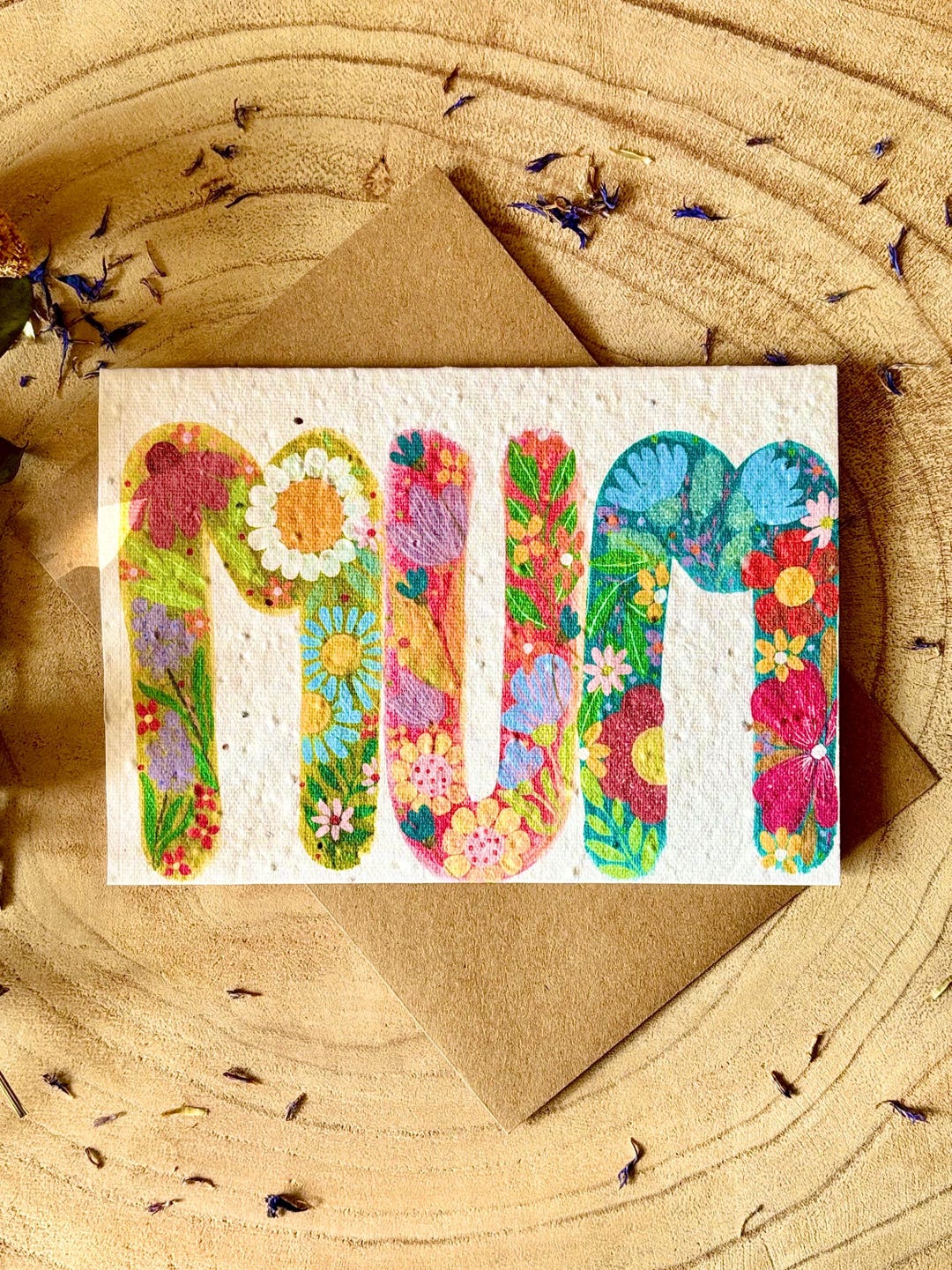 Plantable Seed Paper Birthday Card for Mum, Blank Inside, Mother's Day ...