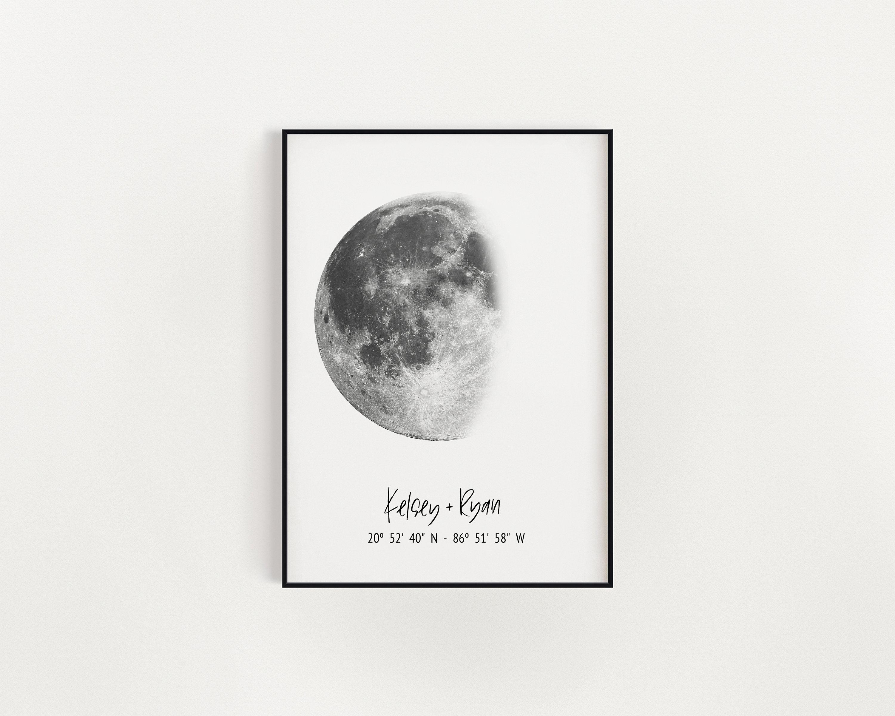 COMPLETE SET Moon Phase Prints Personalized Print - Etsy