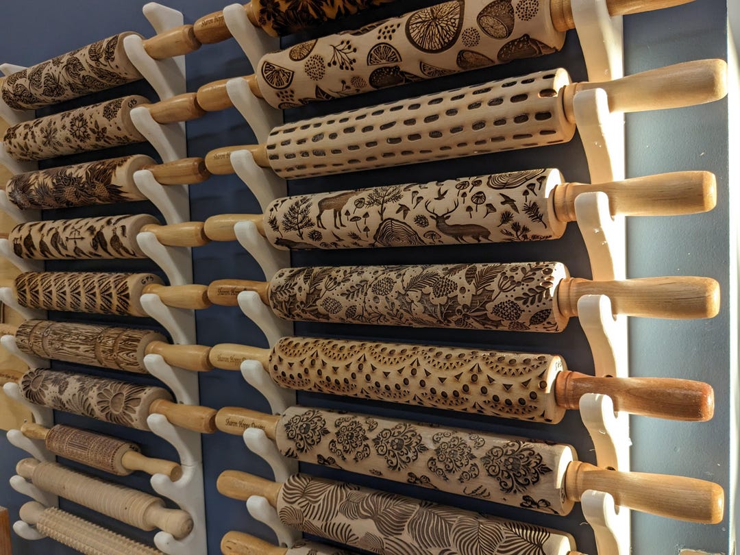 Wall Mounted Rolling Pin Display Rack - Etsy