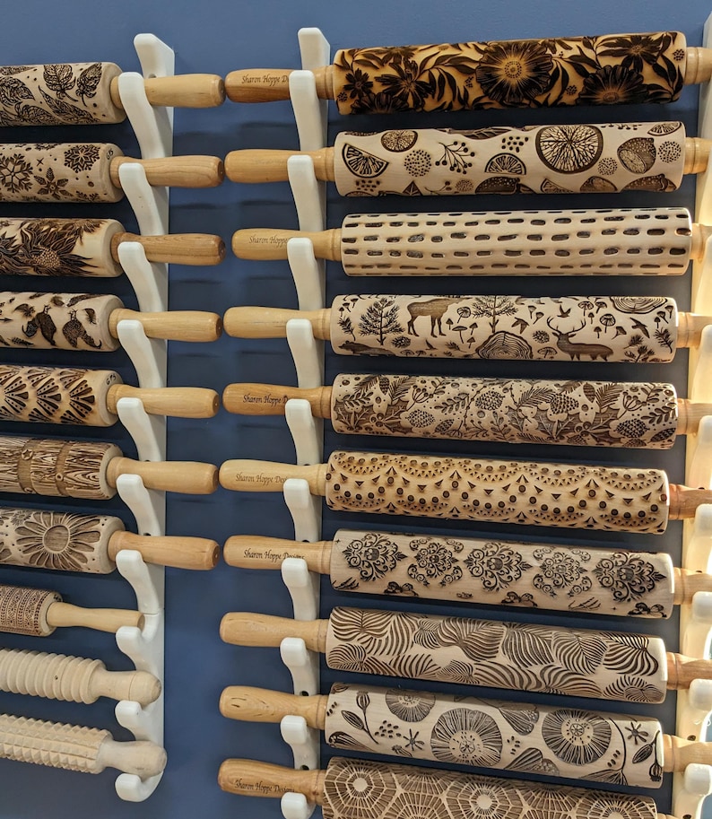 Wall Mounted Rolling Pin Display Rack - Etsy